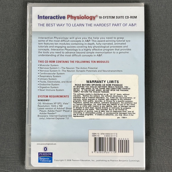 Other | Interactive Physiology 1system Suite Software Cd | Poshmark